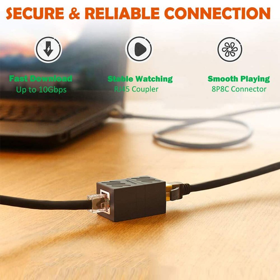 Inline Cat7/Cat6/Cat5e RJ45 Coupler 8P8C LAN Connector Ethernet Cable ...