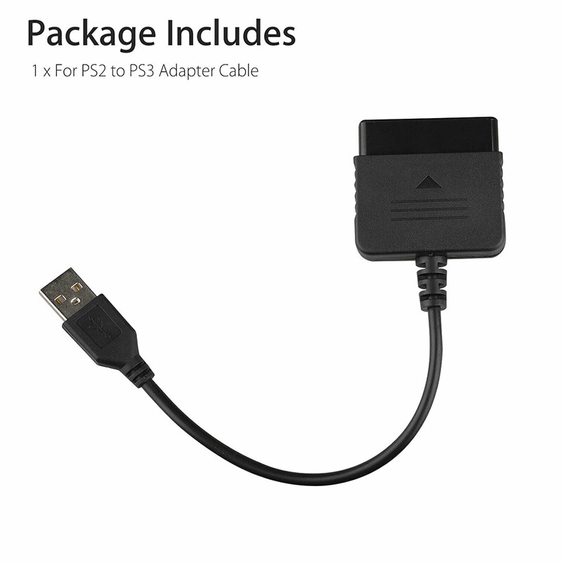 For PS2 to PS3 Controller Adapter PlayStation 2 to USB Cable for PC ...