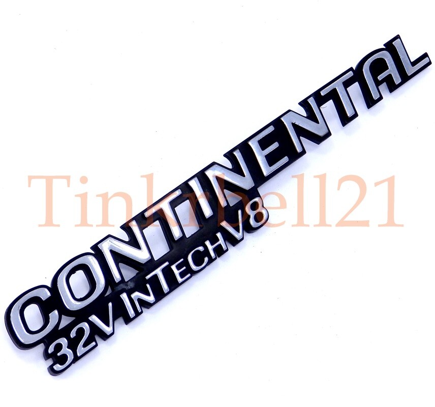 95 96 97 Lincoln Continental 32V Intech V8 Trunk Lid Script Emblem ...