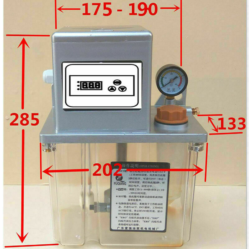 2L Auto Lubrication Pump CNC Electronic Timer LCD Automatic Oiler Pumps ...