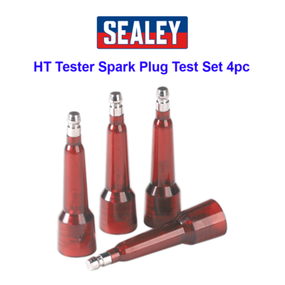 Sealey VS5261 HT Tester Spark Plug Test Set 4pc Transparent Plug Cap ...
