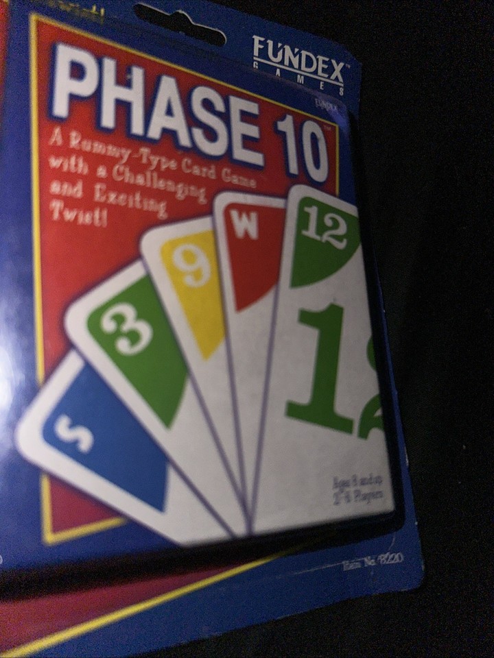 Phase 10 Rummy Type Card Game Cards are New Sealed, Fundex 2008 Family ...