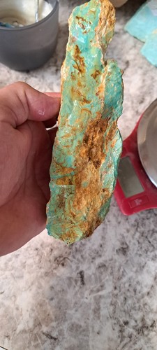 Royston Natural Turquoise Rough Untreated 1lb Pics Shown Wet | eBay