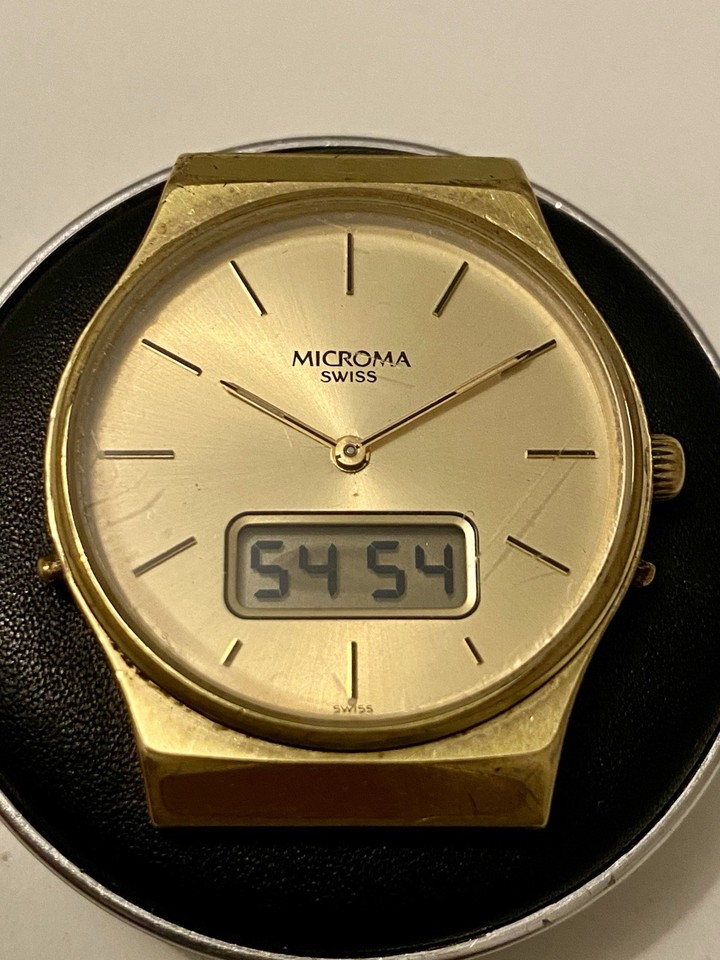 Microma Quartz Watch men ESA ETA 900.231 Y2 900231 LCD Works - Parts ...