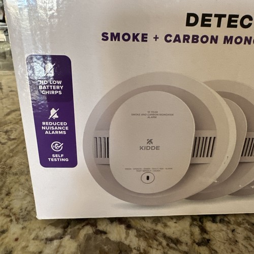 Kidde Smoke Carbon Monoxide Detector 30CUD10 10-Yr Battery LED Light 4 ...