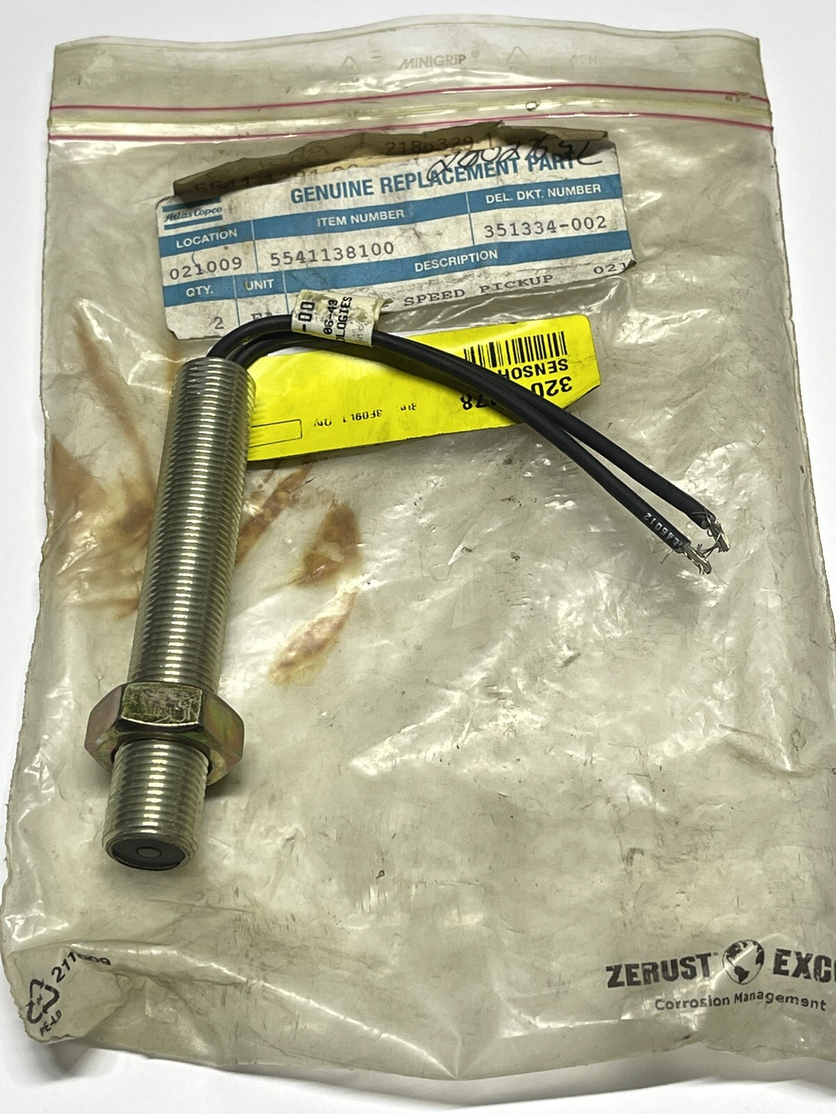 Maxima Datcon Magnetic Speed Sensor 71545-00 - Atlas Copco 5541138100 ...