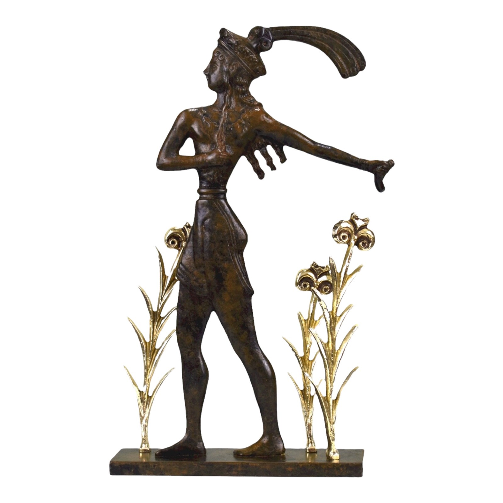 Prince of Lilies Priest Minoan King Knossos Palace Real Bronze Metal ...