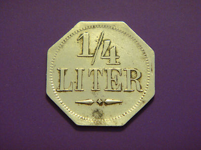 Vintage Beer Token RARE 1/4 Liter Of Beer | eBay