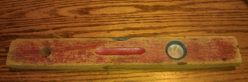 Vintage Antique Wood Level Carpentry Red Painted 18 Inch Classic Tool ...