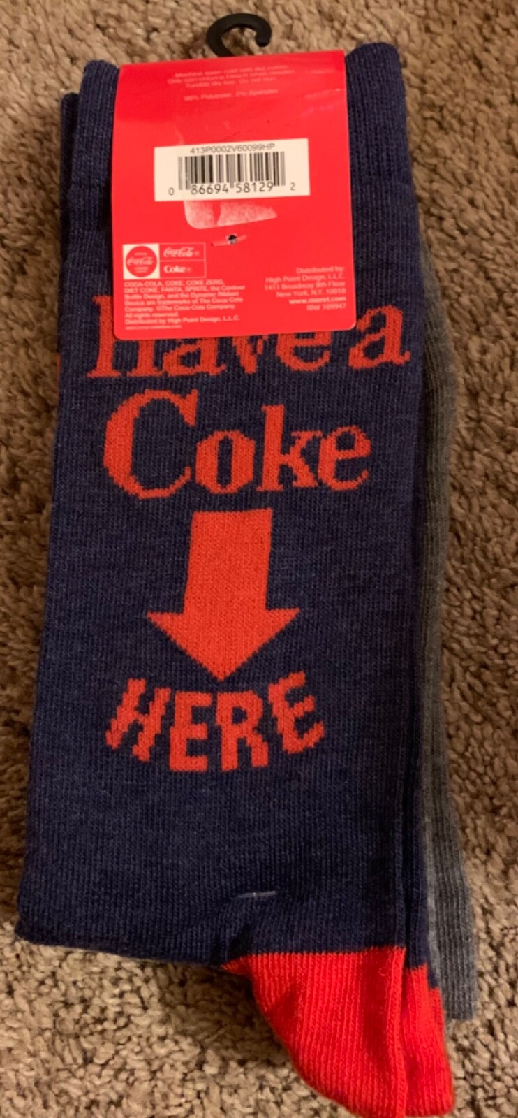 6 Pair Coca-Cola Coke Sprite Socks Adult Shoe 9-11 Fanta for sale ...
