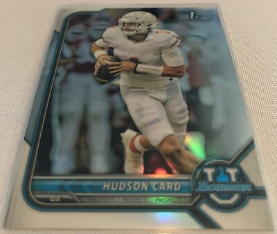 2022 Bowman University Chrome Football Hudson Card Texas Longhorns ...