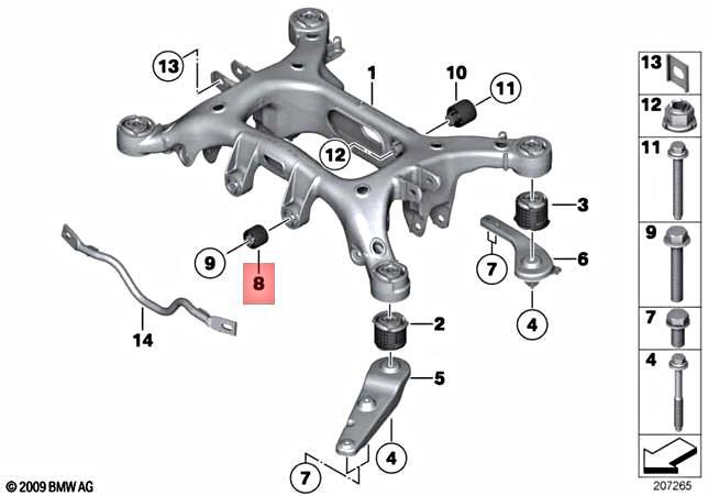Genuine BMW ROLLS-ROYCE Alpina Hybrid Dawn Rubber Mounting Front ...