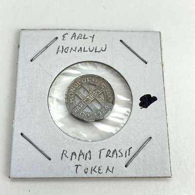 1924 Honolulu Rapid Transit Token Embossed Pierced Metal 5/8 Inch | eBay