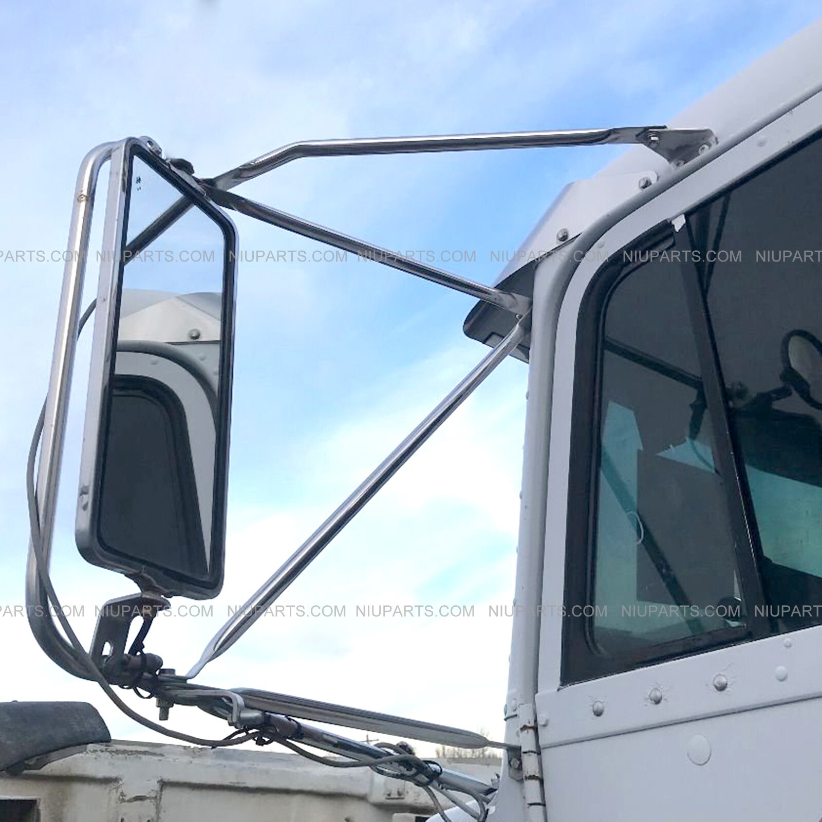 Door Mirror Bracket Arm CAB MOUNT Stainless LH & RH Fit Freightliner ...