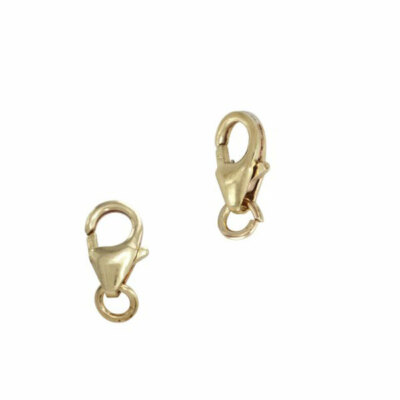 7mm Pear Shaped Lobster Clasp Lock Finding Real 14K Yellow White Rose ...