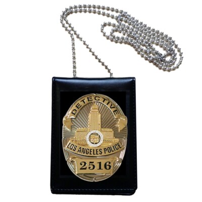 Prop Role Play Halloween COS Detective Badge Agent Guard Holder Wallet ...