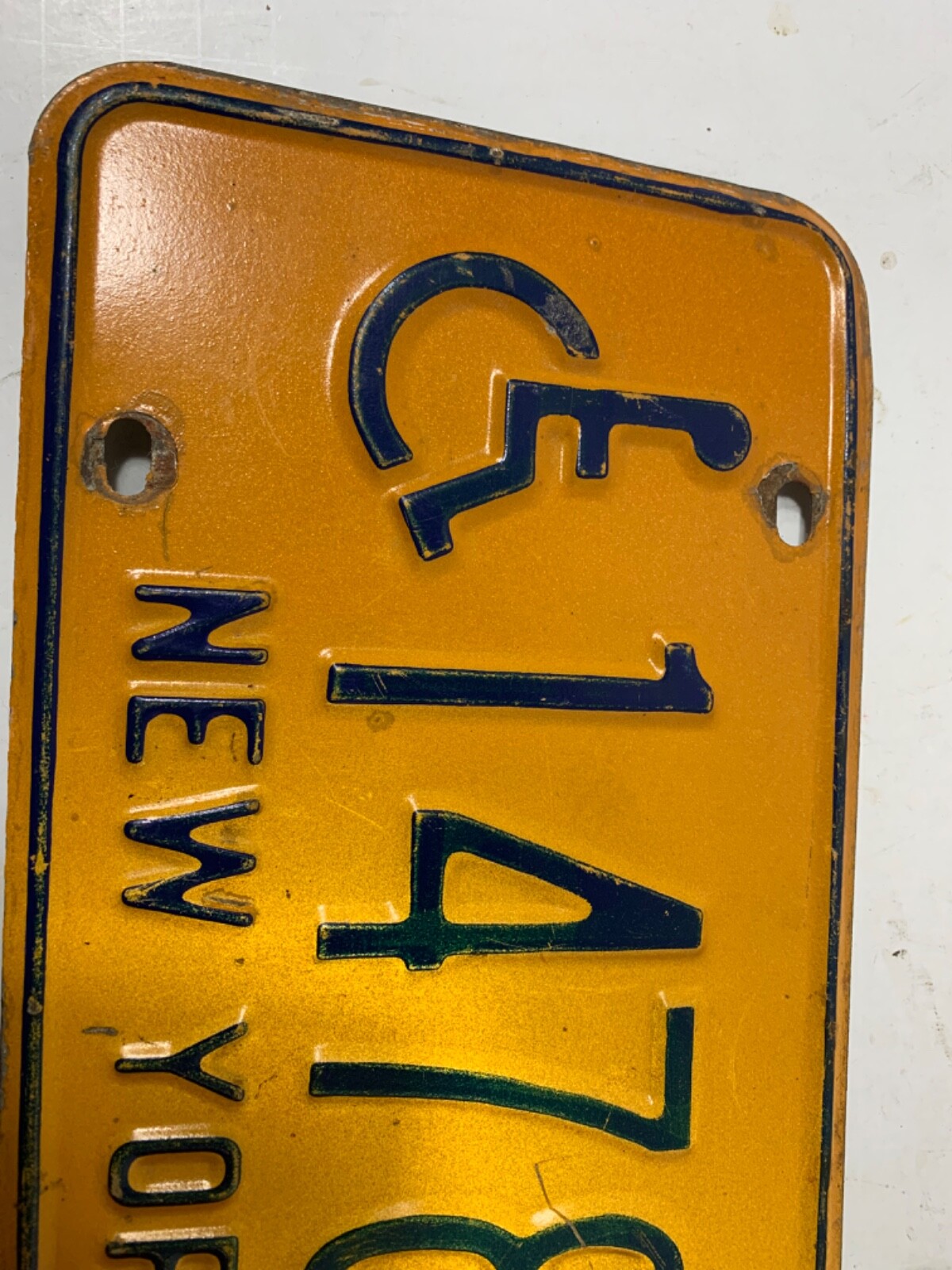 Vintage New York Handicap Collectible License Plate 1960s Yellow Tag ...