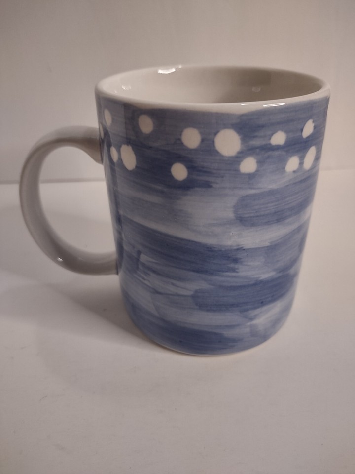 Christmas Snowman Coffee Mug Tea Cocoa Whimsical Snow Painted Winter ...