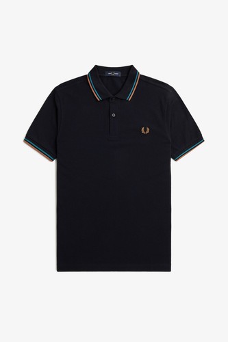 Fred Perry Polo M3600 Man V03-Navy / Blue/ Rust New SS24 | eBay Australia