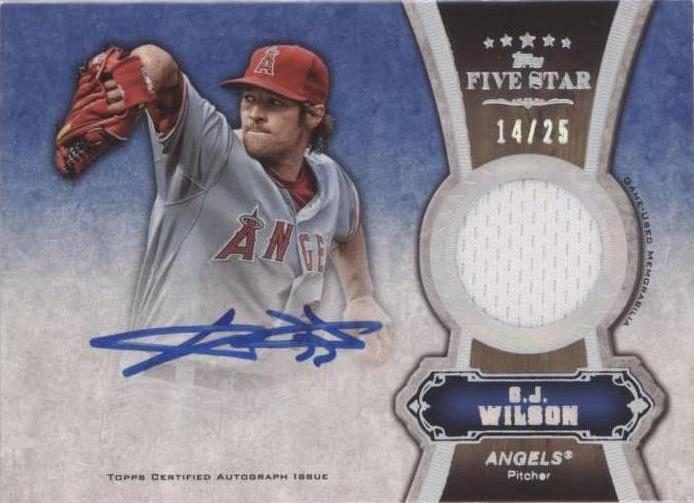 2012 Topps Five Star - Autographed Relics C.J. Wilson #FSAR-CW Rainbow ...