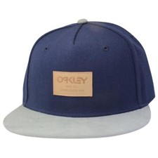 Oakley Repo Delux Cap Black Dark Grey Snap Back Adjustable Leather Logo ...