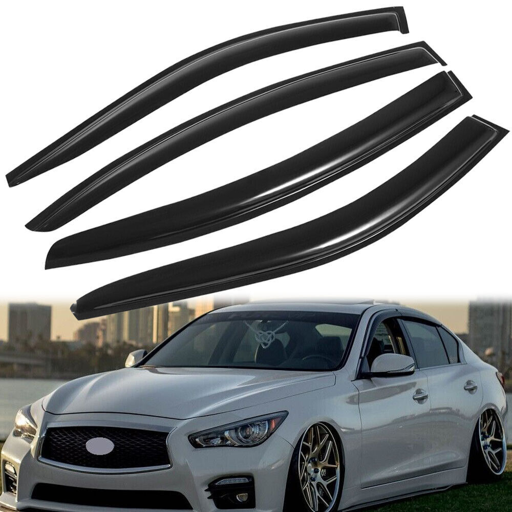 For 2014-2024 Infiniti Q50 Window Visors Vent Shade Sun Rain Guards ...