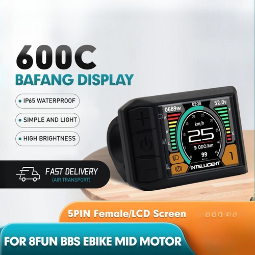 E-bike 600C LCD Display 5 Pin Female Waterproof Connector for Mid Hub ...