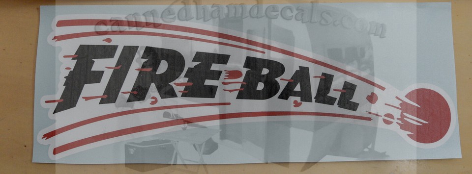 Fireball Vintage 60's Travel Trailer Canned Ham Decals Camper ...