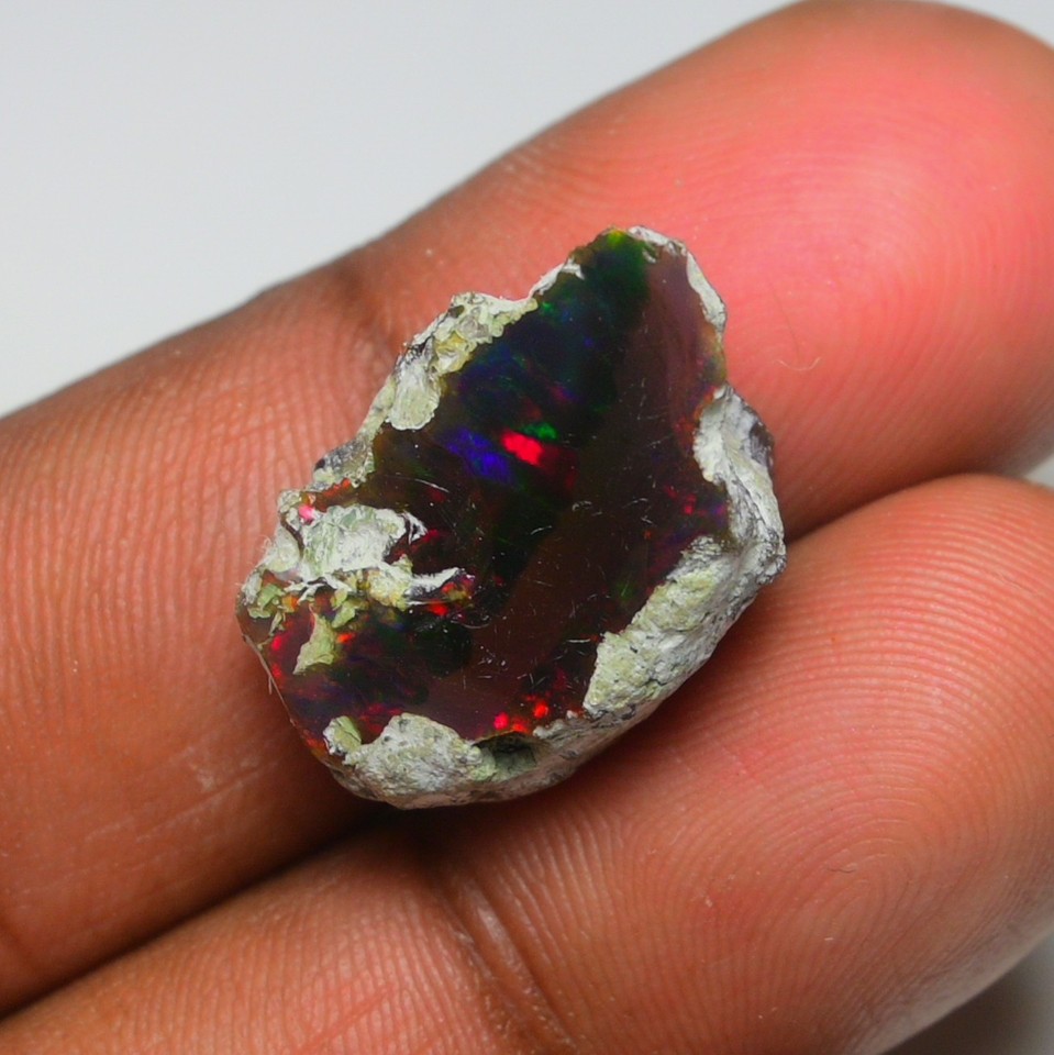 Premium Polished Black Ethiopian Opal Rough 13.10 Cts Opal Gemstone For ...