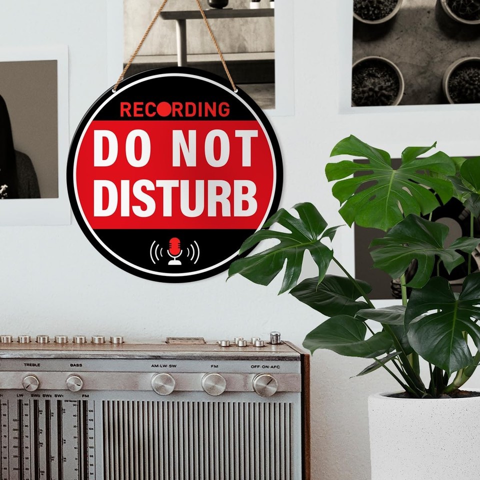 HSNBT Recording Studio Door Sign, Recording in Progress Do Not Disturb ...
