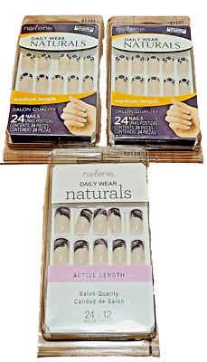 3x Stylish Print Nailene Daily Wear Naturals Active Length Salon ...