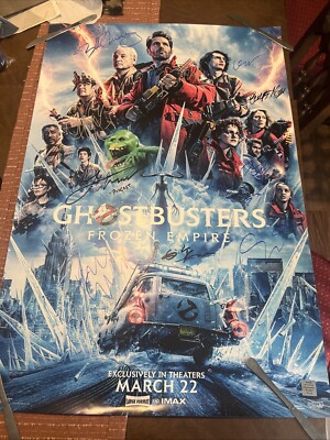 Ghostbusters The Frozen Empire World Premiere Poster Cast Signed Bill ...
