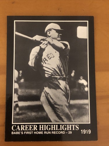 Babe Ruth 1992 Megacards The Babe Ruth Collection #75 Yankees Red Sox ...