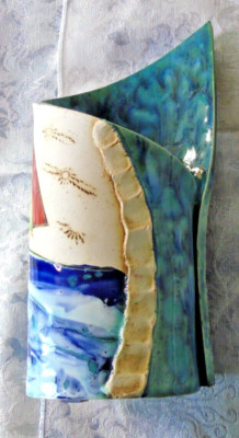 Artisan Signed Taller Gabiza Ceramic Pottery Vase Puerto Rico 8" Tree ...