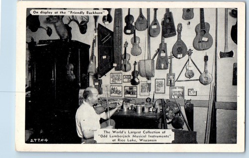 Rice Lake Wisconsin Postcard World's Largest Collection Musical ...