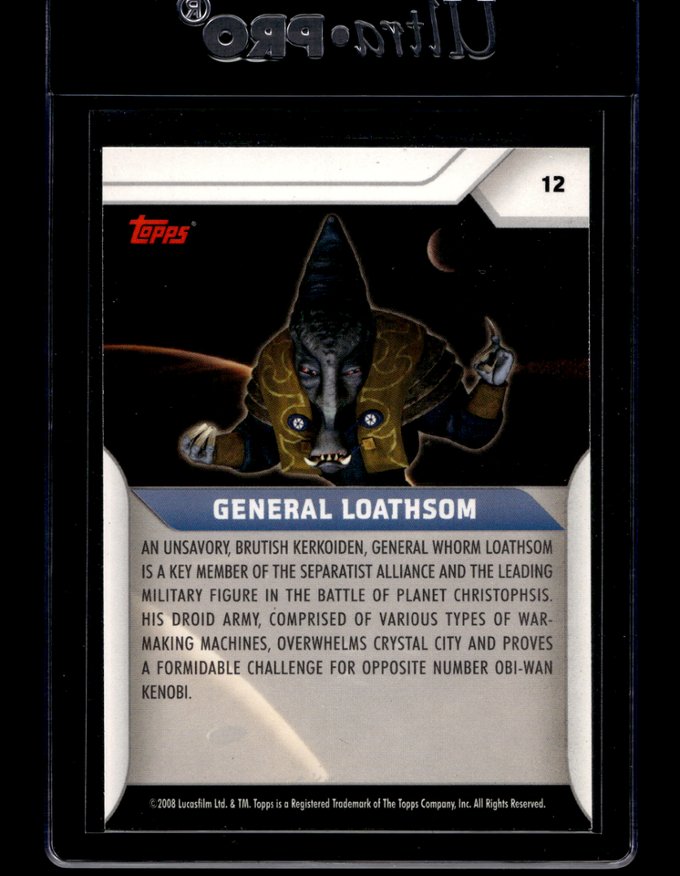 2008 Topps Star Wars: The Clone Wars #12 General Loathsom | eBay
