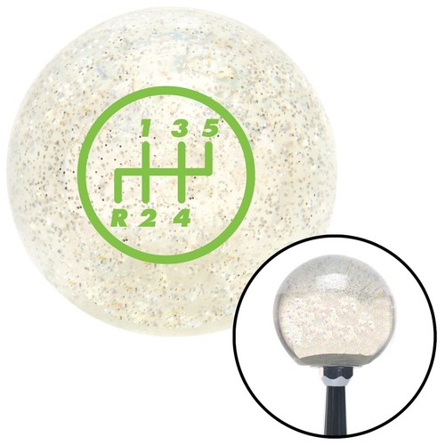 Grn 5 Speed Shift Pattern - 5RDL Clear Metal Flake Shift Knob M16 x 1.5 ...