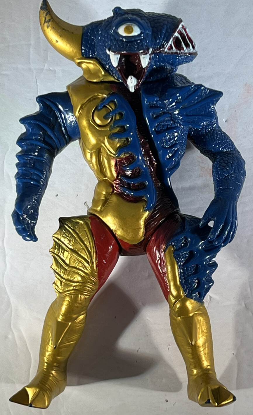 POWER RANGERS Goo Fish Villain Monster Bandai 1993 Blue & Gold 7 inch ...