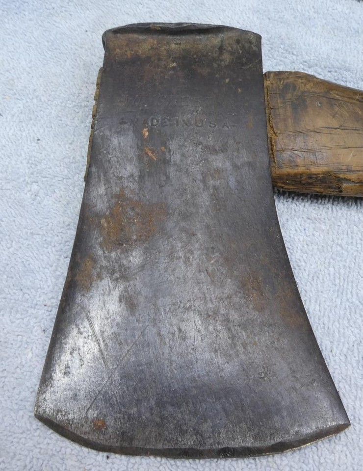 Vintage Winchester Trade Mark Ax Axe Hatchet Camp Hand Woodworking Tool ...