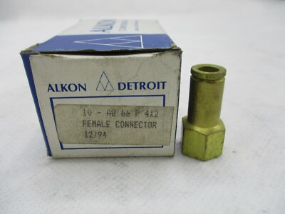 NEW BOX OF 10 ALKON AG-66-P-4X2 BRASS CONNECTOR FEMALE 1/4"X1/8" | eBay