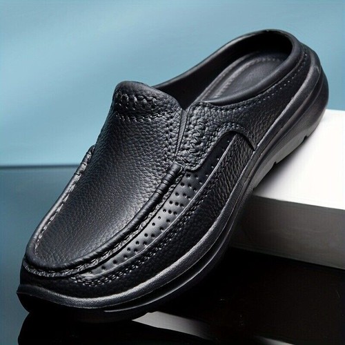 Men's Slip-on Mules Casual Walking Slippers Outdoor Backless Loafers ...