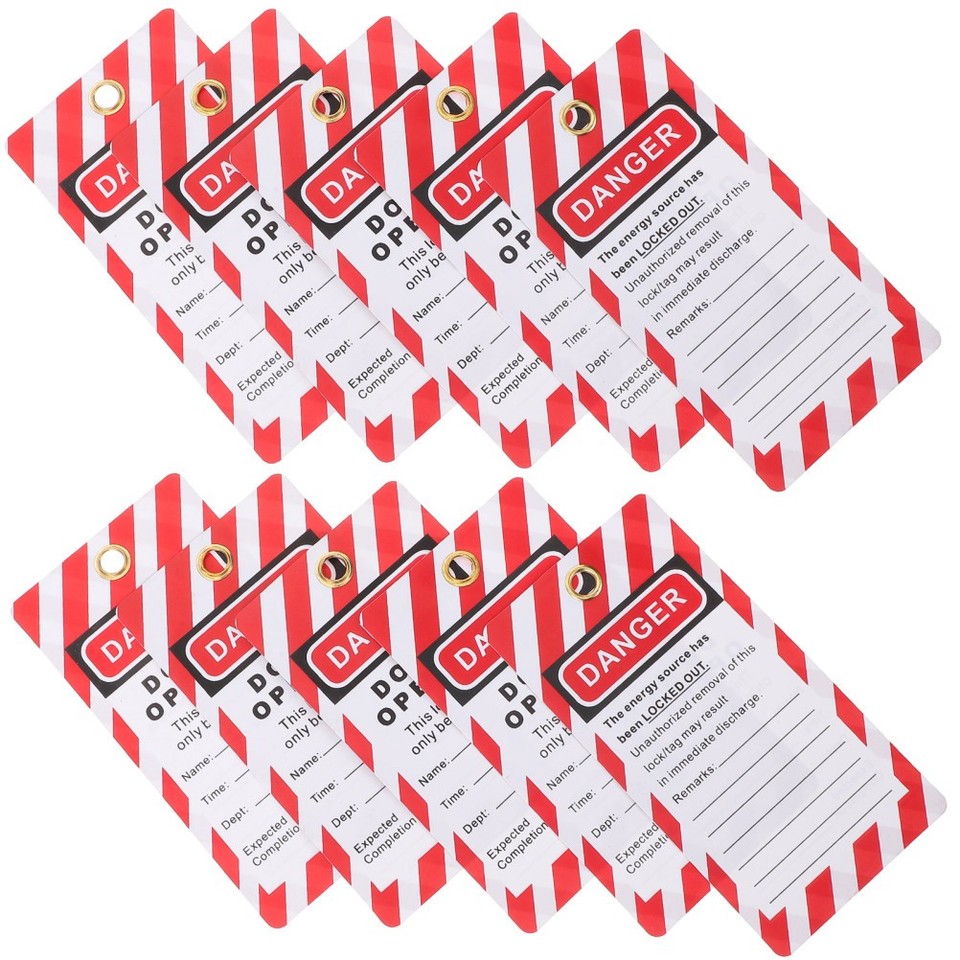 10 Pcs Equipment Operating Status Identification Sign Plastic Tie Mark ...