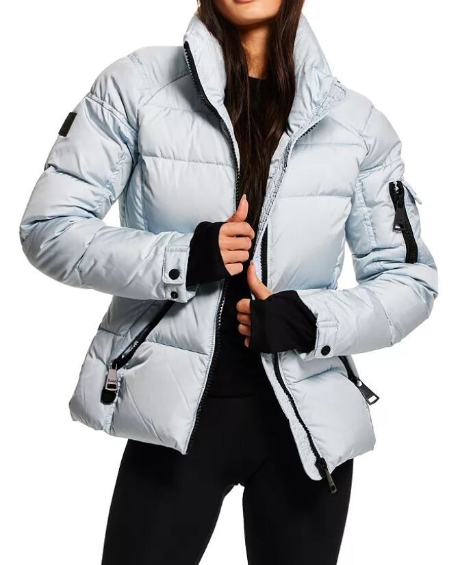 $475 Sam. Freestyle Down Nylon Puffer Jacket Color GLACIER BLUE Size S ...