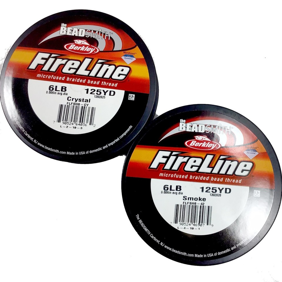 FireLine Beading Thread 6LB Crystal Smoke Black Beadsmith 15YD 50 125 ...