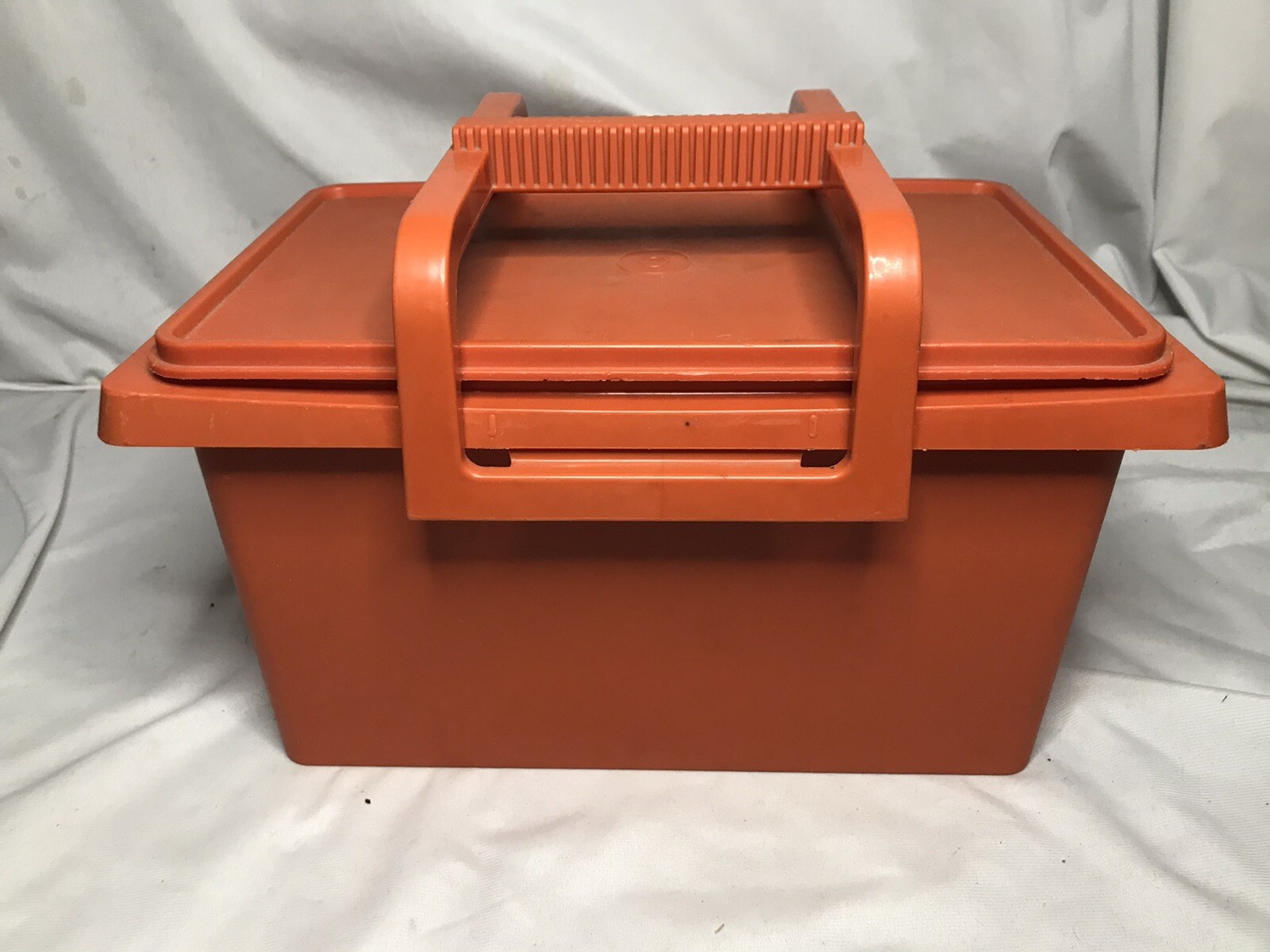 Vintage Tupperware Stow N Go Storage Tote 1431-4 Craft Picnic Orange ...