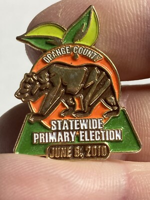 Orange county statewide election bear Lapel Pin Vest Collectible EUC ...
