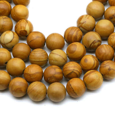 Wooden Line Jasper 8MM Beads Natural 15" (+/- 44) Beads per strand B-13 ...
