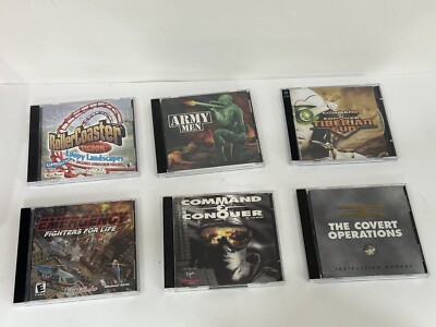 6 Lot Command & Conquer PC Games Discs Army Men Emergency Fighters ...