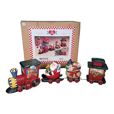 NORTH POLE EXPRESS Train Set Of 4 Decor Eddie Walker Midwest Of Cannon ...