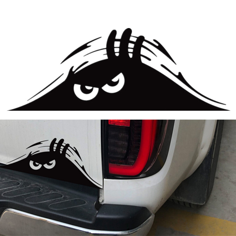 2pcs Funny Peeking Monster Sticker Car Bumper Window Vinyl Decal Car ...